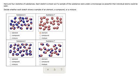 Here Are Four Sketches Of Substances Each Sketch Is Drawn As If A Sample Of The Substance Were