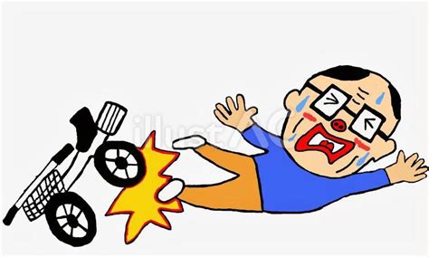 アクシデント！自転車から転倒する男性イラスト No 24978464｜無料イラスト・フリー素材なら「イラストac」