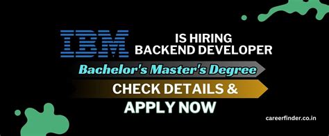 Join As Backend Developer At Ibm Apply Now Career Finder
