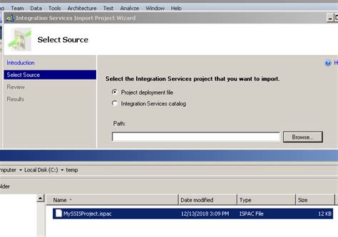 How To Import Ssis Project From Ssis Server Using Integration Services