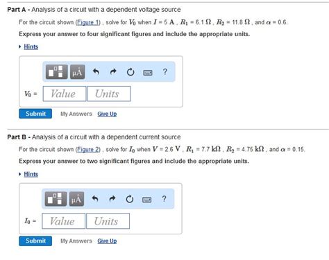 Solved Part B Analysis Of A Circuit With A Dependent