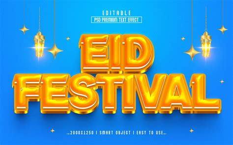 Eid Fastival 3d Editable Psd Text Graphic By Mdjahidul99519 · Creative