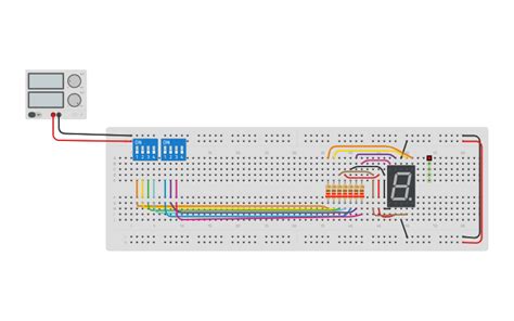 Circuit Design Seven Segment Display Tinkercad