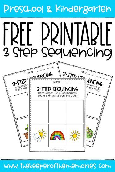 3 Step Sequencing Pictures Printable Free PDF The Keeper Of The Worksheets Library