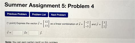 [solved] summer assignment 5 problem 4 1 point express t