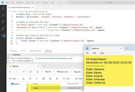 How To Write To A File In A Powershell Loop