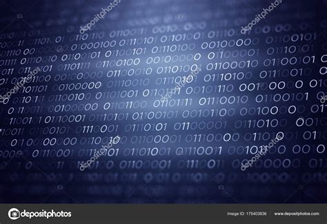 3d Blue Binary Code Abstract Futuristic Information Technology