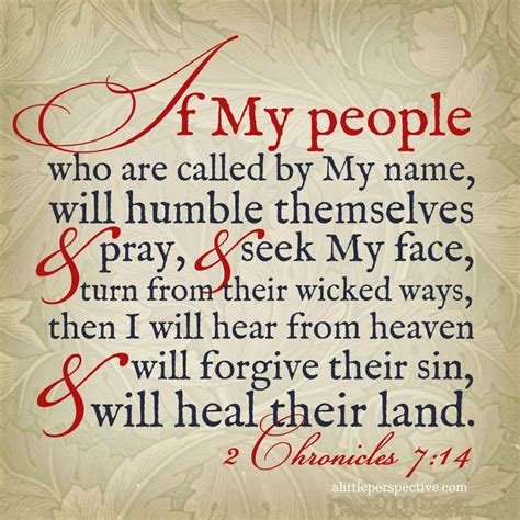 If My People Who Are Called By My Name Will Humble Themselves And