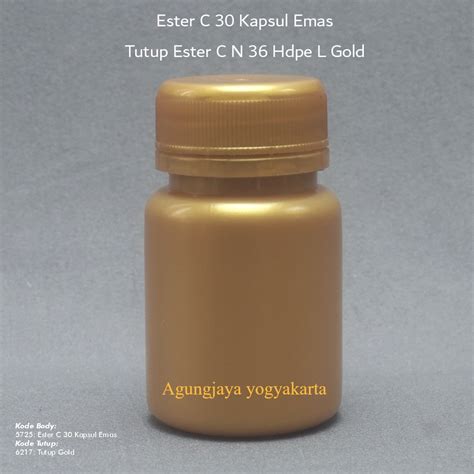 Jual Botol Kapsul Ester C 30 Kapsul Gold Botol 60 Ml Ester C 30 Gold
