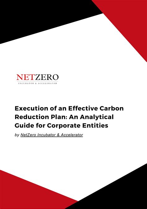 Execution Of An Effective Carbon Reduction Plan An Analytical Guide