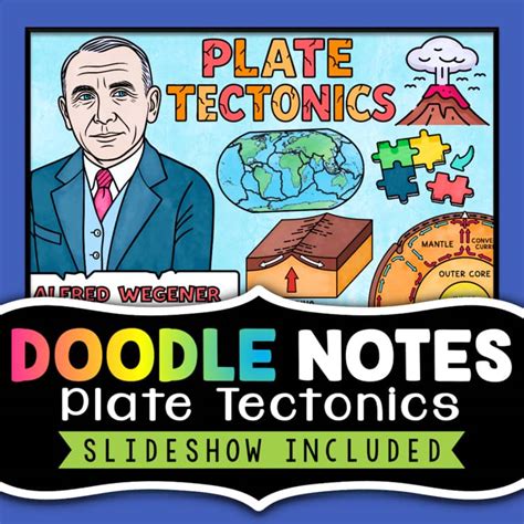 Plate Tectonics Doodle Notes Activity Plate Boundaries Worksheet