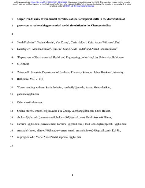 Pdf Major Trends And Environmental Correlates Of Spatiotemporal