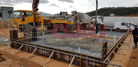 기초 콘크리트 타설 작업 현장갤러리 목조주택전문 다우건업