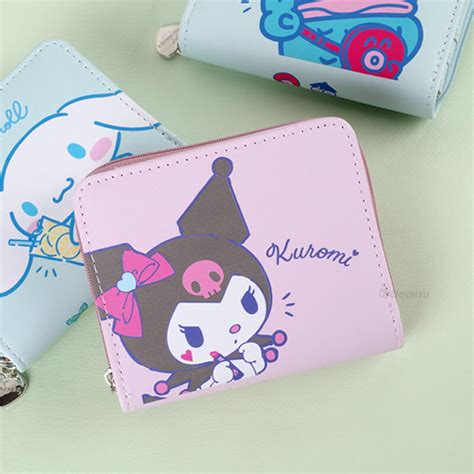 韓國 🇰🇷 正版 三麗鷗 Hello Kitty 布丁狗 酷洛米 大眼蛙 美樂蒂 人魚漢頓 摺疊短錢包 零錢包 收納包 Funbooky