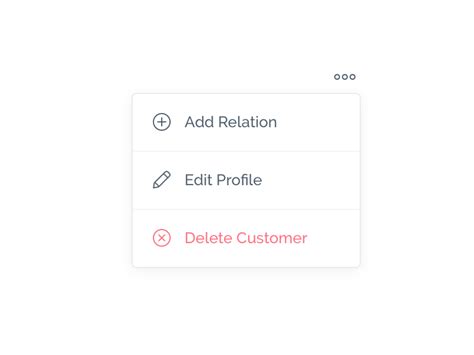 Crm · Dropdown Actions By Henrik On Dribbble