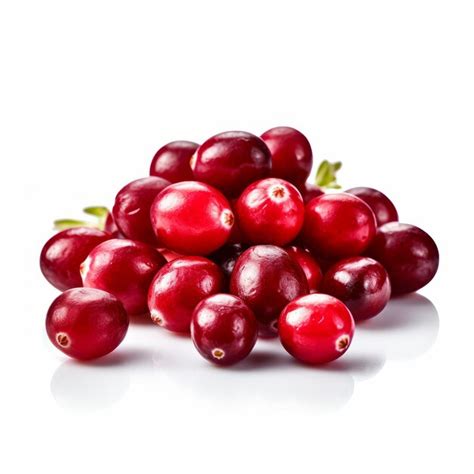 Premium Ai Image Intense Color Cranberry Product Photography On White