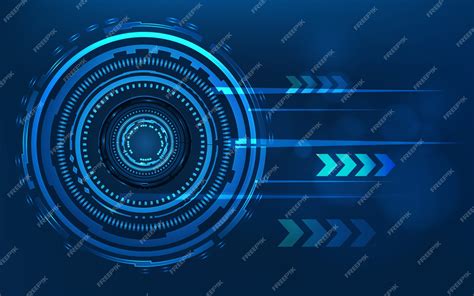Premium Vector Blue Technology Circle And Computer Abstract Background With Blue And Binary