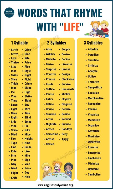 Rhyming Words Examples