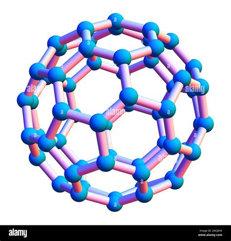 Buckminsterfullerene Computer Graphic Of A Molecule Of Buckminsterfullerene C60 This Is A