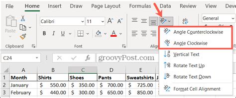 How To Angle And Rotate Text In Microsoft Excel