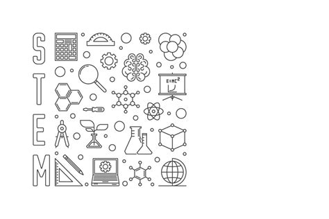 Science Technology Engineering And Mathematics Stem Banner 12777563 Vector Art At Vecteezy