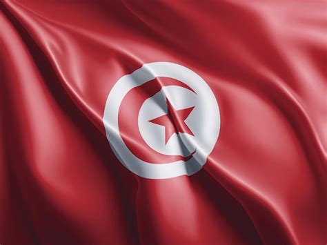premium photo tunisia flag flutter and waving
