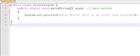 first java program