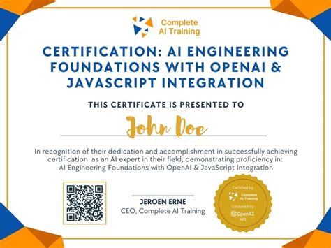 Certification Ai Engineering Foundations With Openai And Javascript
