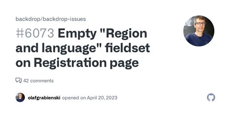 Empty Region And Language Fieldset On Registration Page · Issue 6073