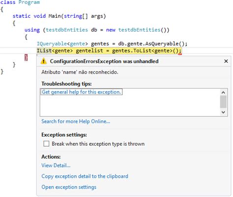 C Como Corrigir O Erro Atributo Name Não Reconhecido No Webconfig Stack Overflow Em
