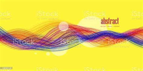 Abstract Digital Wave With Dynamic Particles Sound Wave Big Data Visualization Stock