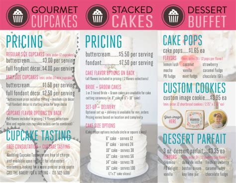 Pin Walmart Bakery Cake Prices Cake Pricing Cupcake Prices Cake Pop