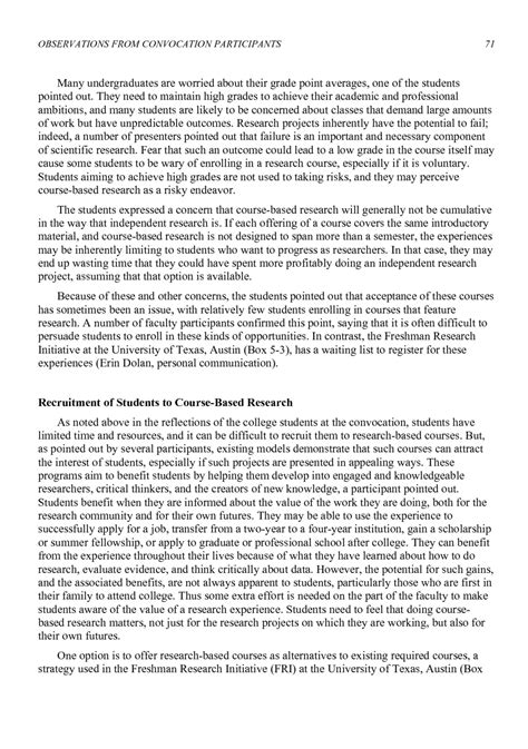 7 Observations From Convocation Participants Integrating Discovery Based Research Into The