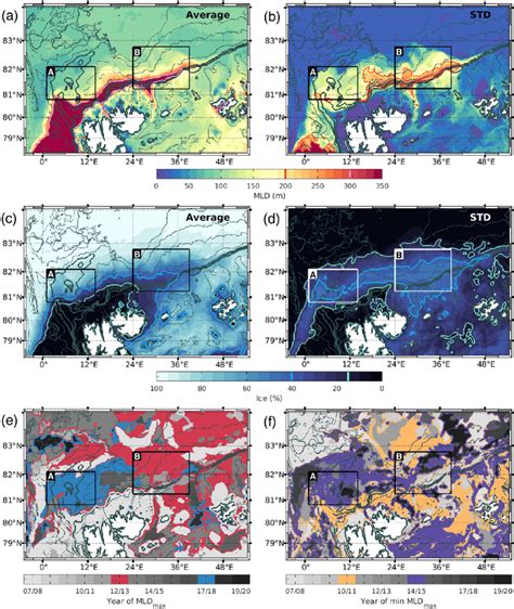A Mean Over 13 Years Of The Annual Mixed Layer Depth Mld Maxima In