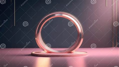 Initial Ring Cursive Font Elegant Simplicity 3d Illustration Ring