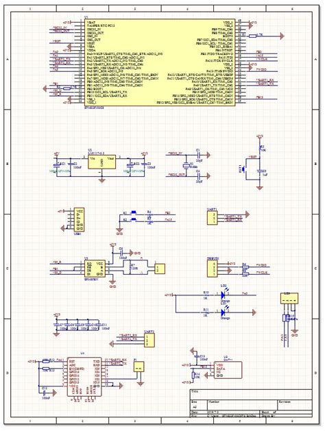 Stm32f103c8t6 Esp8266 485 Dht11原理图及pcb Altium Designer
