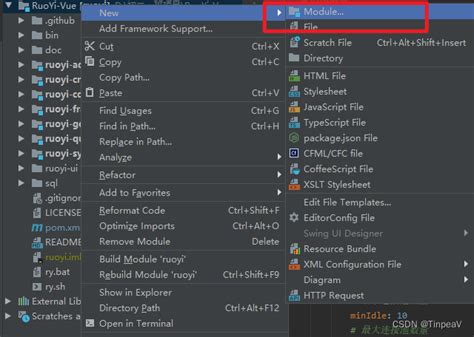 若依创建新子模块（前台模块）【保姆教程】若依新建module Csdn博客