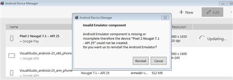 Android Emulator Error With Vs 2019 On Windows 7 Laptop Stack Overflow