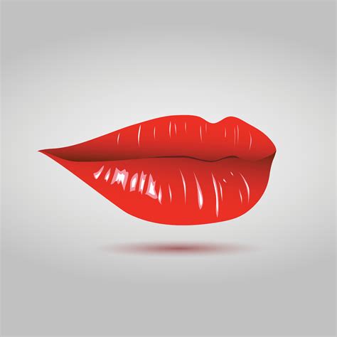 Print Female Lips Isolated On Beautiful Red Lips Beauty Red Lipstick A White Background