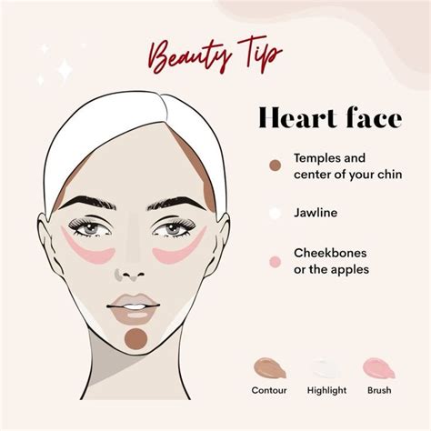 Make Up For Heart Face Shape Heart Face Shape Heart Face Makeup