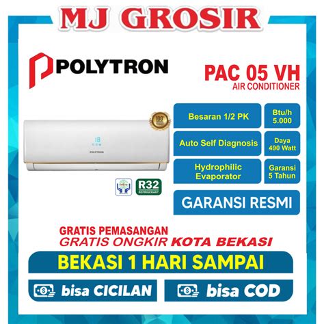 Jual Ac Polytron Pac 05 Vh Ec 05 Esa 12 Pk Pasang R32 Neuva Ice