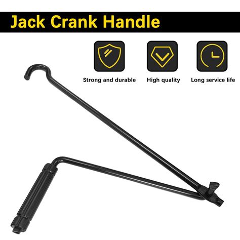 Car Scissor Crank Folding Jack Lever Handle Lift Rod Tire Wheel Lug Wrench Tool Ebay