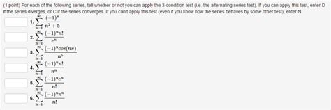 Solved For Each Of The Following Series Tell Whether Or Not