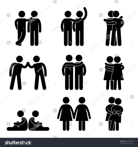 Homosexual Gay Lesbian Sex Sexual Relationship Stock Illustration