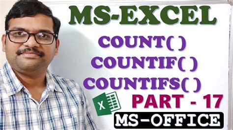 Count Countif And Countifs Ms Excel Part 17 Youtube