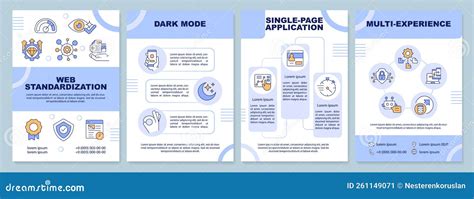 Web Standardization Brochure Template Stock Vector Illustration Of