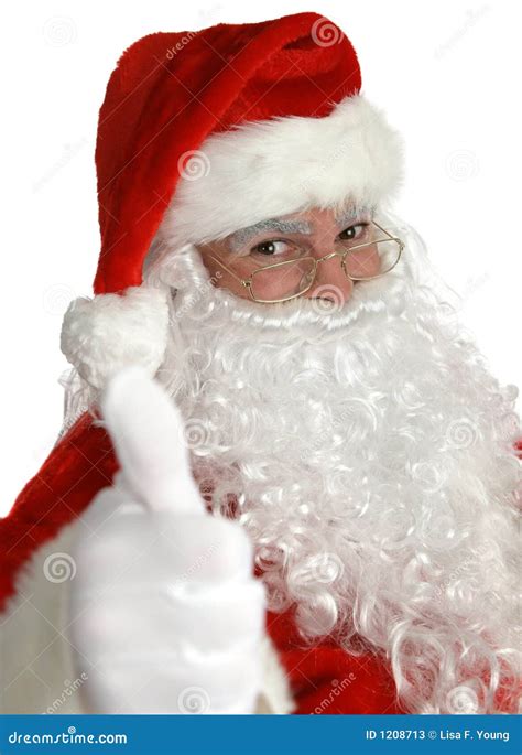Santa Claus Thumbs Up Stock Image Image Of Santa December 1208713