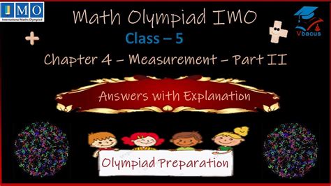 Vbacus Class 5 SOF MATHS Olympiad I Chapter 4 Measurements Part