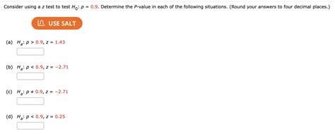 Solved Consider Using A Z Test To Test H P Determine Chegg Com
