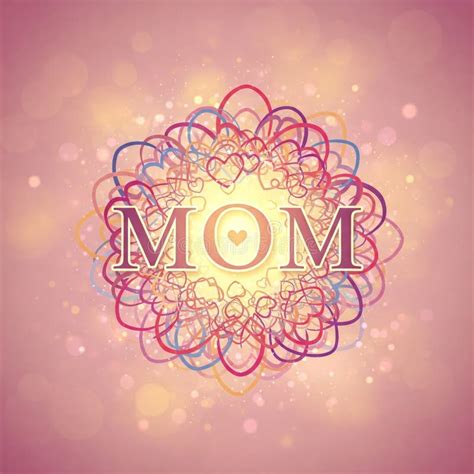 Vibrant Heart Wreath Design For Mother S Love Stock Illustration